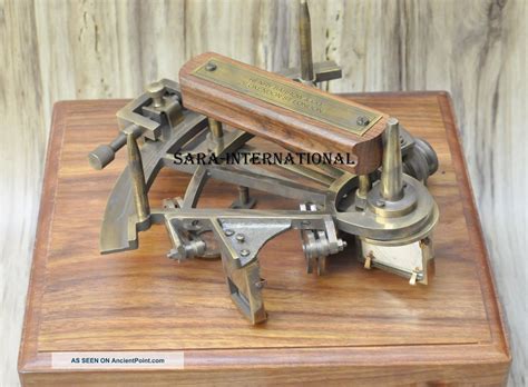 Marine Collectible Nautical Brass German Maritime Sextant W Wooden Box