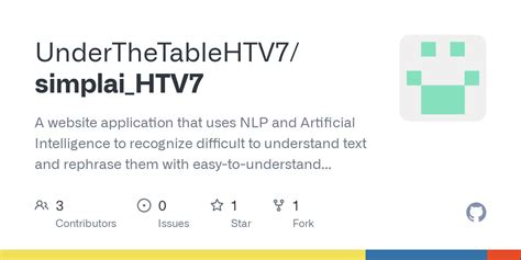 Github Underthetablehtv Simplai Htv A Website Application That