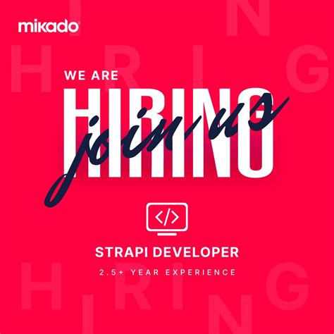 Mikadobiz On Linkedin Hiring Alert Mikado Is Looking For A Strapi