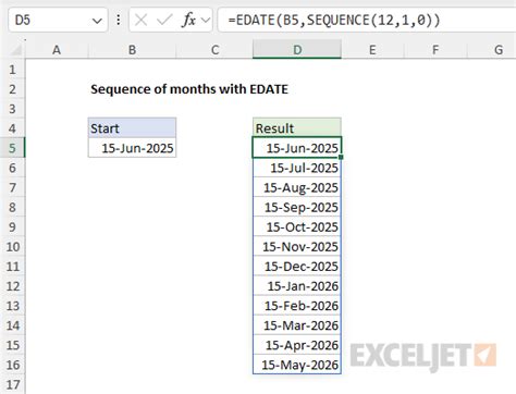Excel Edate Function Exceljet