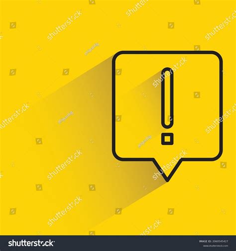 error message shadow on yellow background stock vector royalty free