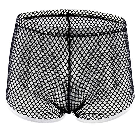 Buy Mens Underwear Sexy Mesh Breathable Boxer Briefs Low Rise Cool
