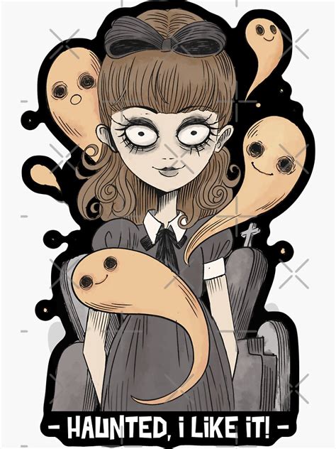 Goth Girl Surrounded By Ghosts Sticker For Sale By Sunilbelidon