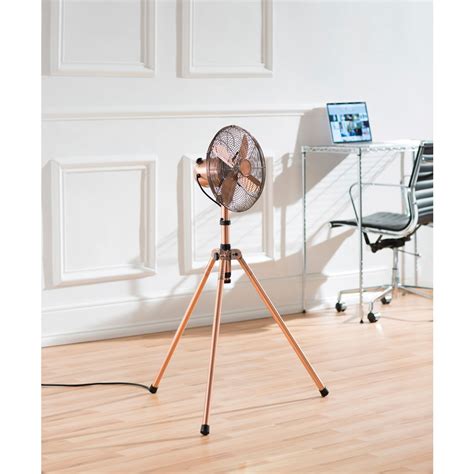Fine Elements Copper Tripod Oscillating Fan 12inch Wilko