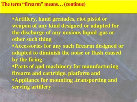 Firearm And Its Classification