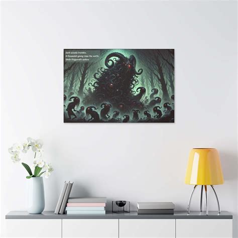 Dark Lovecraft Horror Canvas Wall Art Shub Niggurath Nanofiction Art