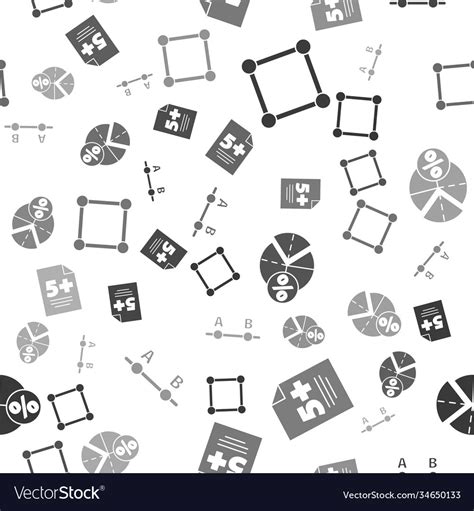 Set Geometric Figure Square Test Or Exam Sheet Vector Image