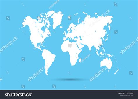 월드 맵 벡터 스톡 벡터로열티 프리 1298160502 Shutterstock