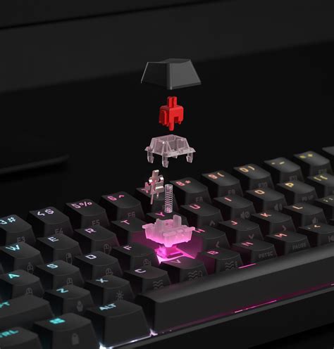 K RGB MINI Mechanical Gaming Keyboard CHERRY MX Red UK Black