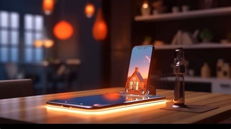Revolutionary Smart Home Lighting Control Smartphone Concept In Stunning 3d Render Background
