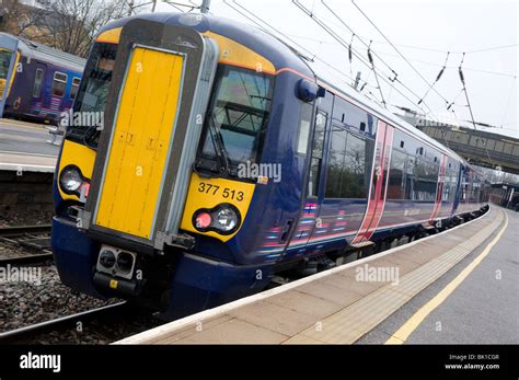 Class 377 Meridian Train In First Capital Connect Livery At A Railway
