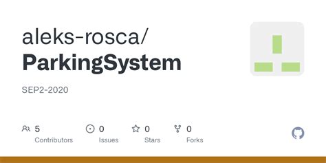 GitHub Aleks Rosca ParkingSystem SEP2 2020