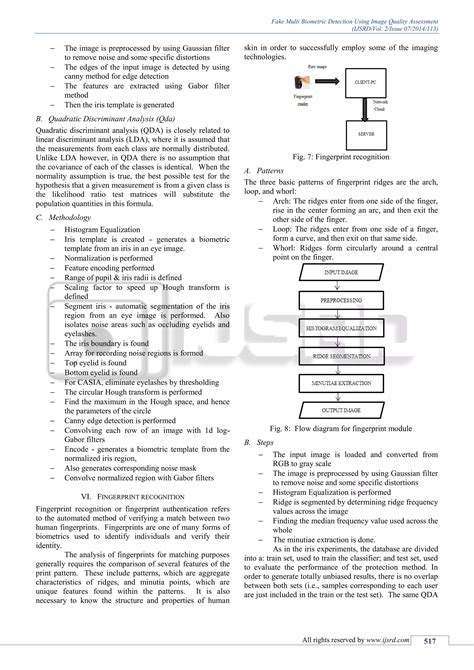 fake multi biometric detection using image quality assessment pdf