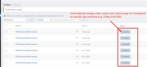 How To Automatically Update Order Status Based On Set Day And Time In