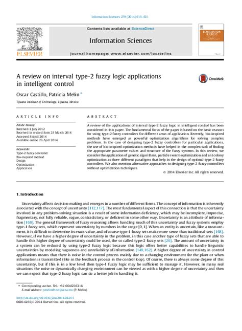pdf a review on interval type 2 fuzzy logic applications in