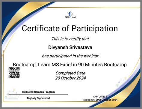 Divyansh Srivastava On Linkedin Excelskills Professionaldevelopment