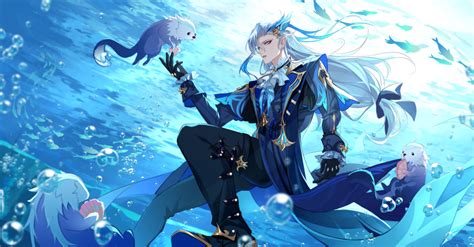 Leisurely Otter Genshin Impact Neuvillette Genshin Impact Genshin