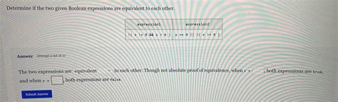 Solved Determine If The Two Given Boolean Expressions Are Equivalent