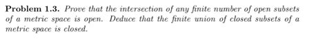 Solved Problem Prove That The Intersection Of Any Chegg