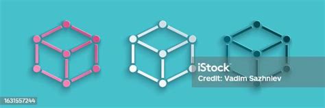 파란색 배경에 격리된 용지 절단 Isometric 큐브 아이콘입니다 기하학적 큐브 솔리드 아이콘입니다 3d 정사각형 기호입니다