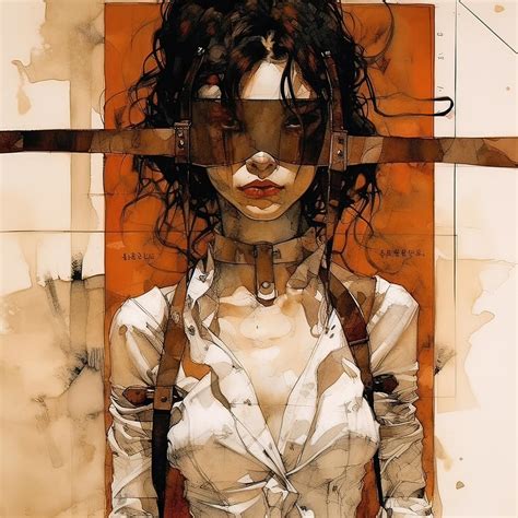 Bondage Girl No 6 Painting By My Head Cinema Fine Art America