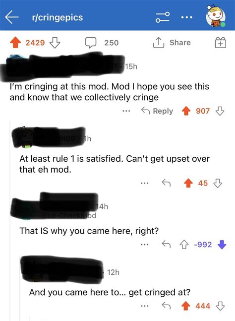 Reddit Mod Shows Up In A Cringe Post About Him Abusing His Powers R