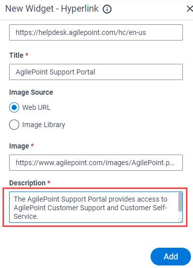 Example Hyperlink Widget In Page Builder
