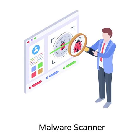 Malware Scanner Isometric Illustration Bug Detection 6070770 Vector Art At Vecteezy