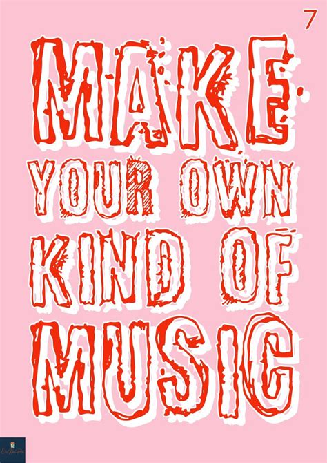Make Your Own Kind Of Music Lyrics Print Mama Cass Elliot Inspired