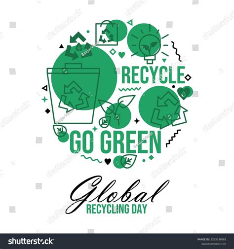 Global Recycling Day Poster Design Stock Vector Royalty Free