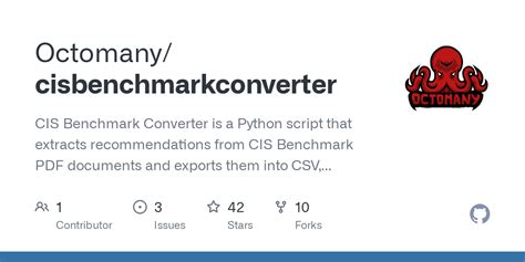 GitHub Octomany Cisbenchmarkconverter CIS Benchmark Converter Is A