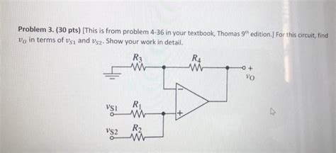 Solved Problem 3 30 Pts This Is From Problem 4 36 In
