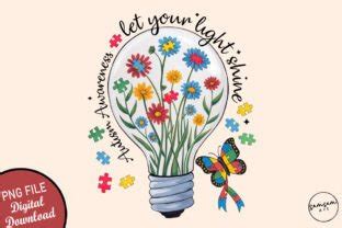 Let Your Light Shine Autism Awareness Graphic By Samsam Art Creative