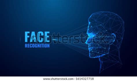Face Recognition Low Poly Wireframe Banner Stock Vector Royalty Free Shutterstock