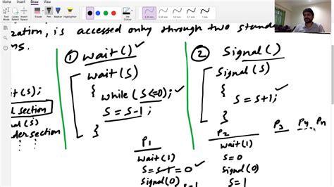 Semaphore Critical Section Solution Operating System Lecture 32 Youtube