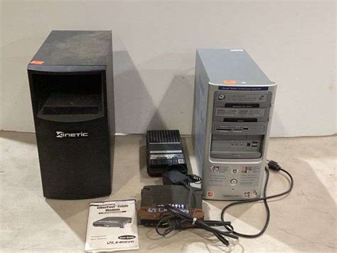 Electronics Group Hp Computer Tower Kinetic Subwoofer Linksys Modem