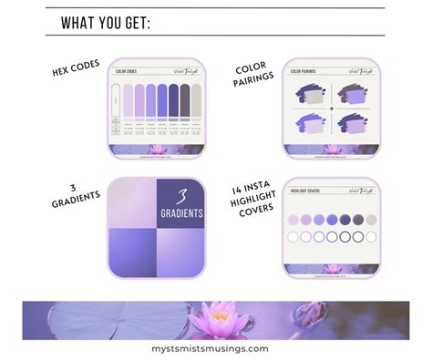 Violet Twilight Color Palette Hex Codes Branding Web Etsy