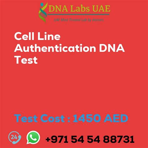 Cell Line Authentication Dna Test Cost Dna Labs Uae