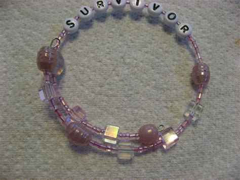 Pink Beaded Survivor Bracelet