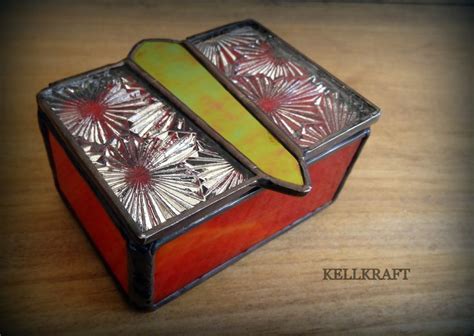 Vintage Stained Glass Jewelry Box