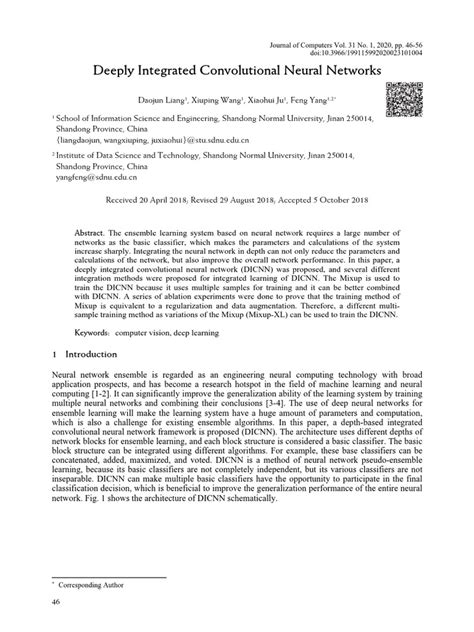deeply integrated convolutional neural networks pdf artificial