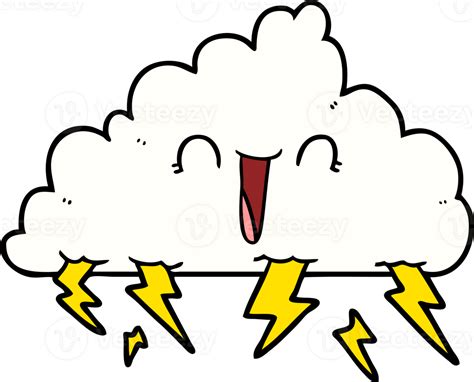 Cartoon Thundercloud Drawing 47128393 Png