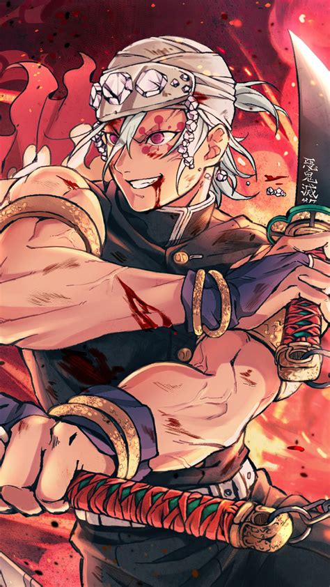 Anime Demon Slayer Kimetsu No Yaiba Tengen Uzui 1080x1920 Phone Hd