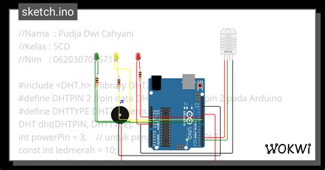 UTS Pudja Dwi Cahyani 5 CD Ino Wokwi ESP32 STM32 Arduino Simulator