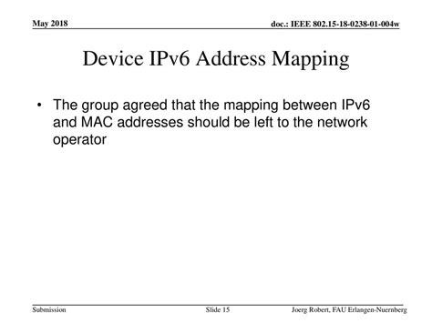 May 2018 Project IEEE P Working Group For Wireless Personal Area Networks WPANs Submission