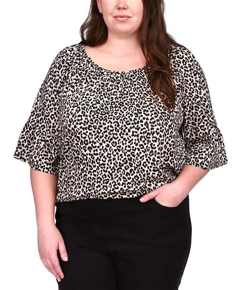 Michael Kors Plus Size Animal Print Top Macys