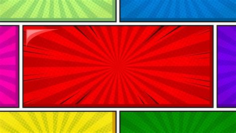 Premium Vector Comic Book Page Template Of Colorful Frames