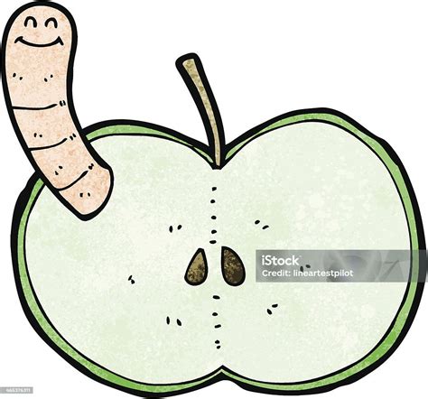 말풍선이 있는 벌레 먹은 사과나무 과일에 대한 스톡 벡터 아트 및 기타 이미지 과일 낙서 드로잉 명랑한 Istock