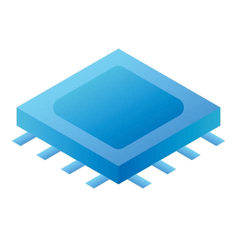 Processor Chip Icon Isometric Style Vector Art At Vecteezy