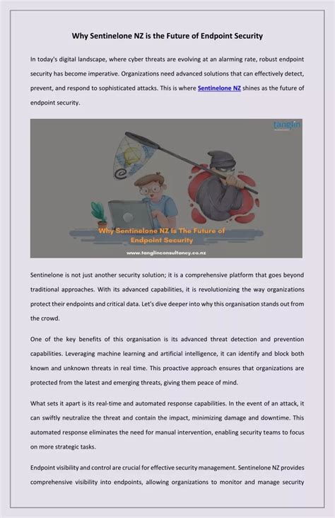 PPT Why SentinelOne NZ Is The Future Of Endpoint Security PowerPoint Presentation ID